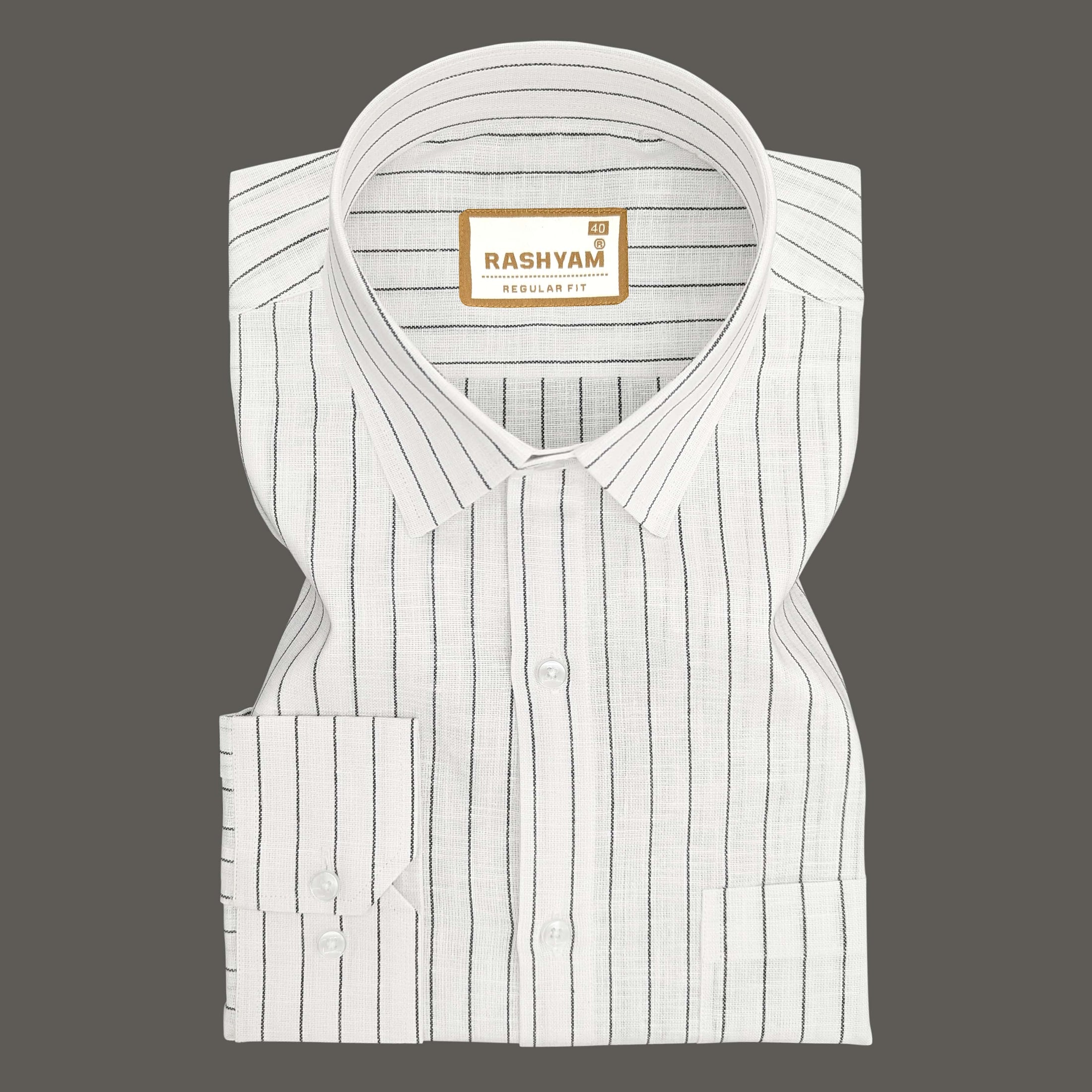 Arezzo Italian Premium Black Line On White Formal Shirt For Men ...